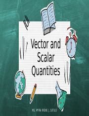 Understanding Scalar And Vector Quantities Magnitude Course Hero