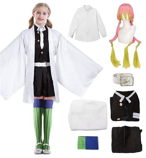 Heionia Kinder Mitsuri Kanroji Cosplay Kostüm Wig Mitsuri Costume
