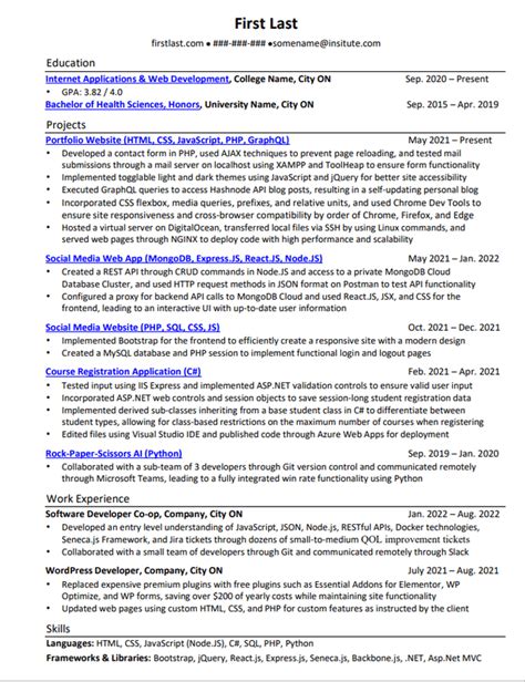 Final Semester Applying For A Software Developer Position Do You