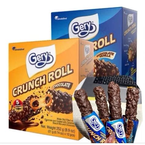 Bánh Gery Crunch Roll Cuộn Phủ Socola Hôp 252gam Shopee Việt Nam