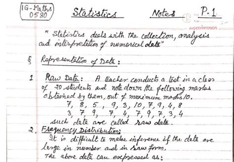 Statistics Cambridge Igcse® Mathematics