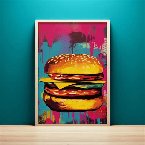 Fast Food Pop Art Wall Art Printable Wall Art Instant Download