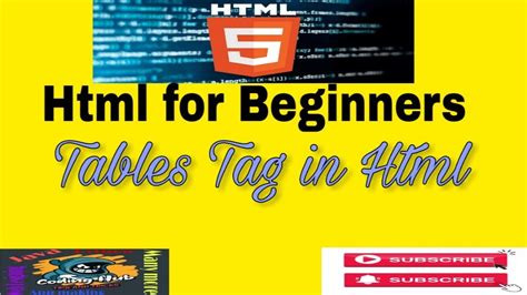 8 Tables Tag In Html With Example Working With Tables Tag In Html Table Tag And Its Uses