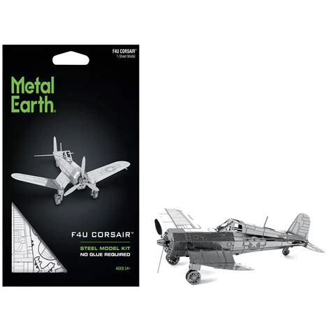 Model Kit Vought F4u Corsair Fighter Us Navy Steel By Metal Earth