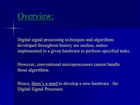 Digital Signal Processors DSP S PPTX