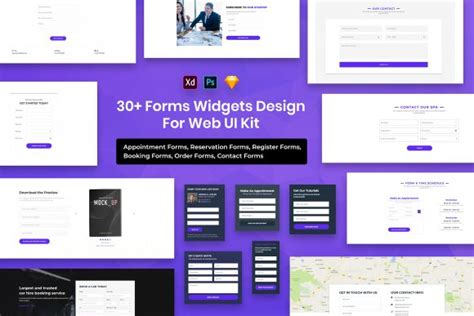 Forms Widgets For Web Ui Kit Graphic By 3djagan · Creative Fabrica