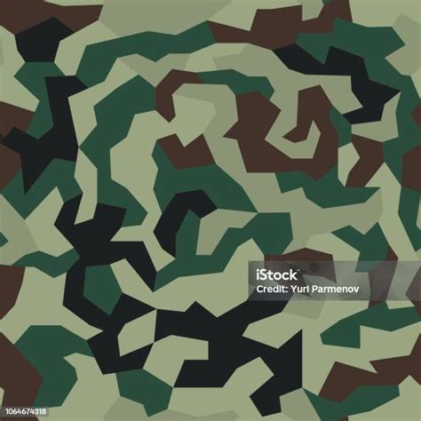 기하학적 패턴 매끄러운 질감으로 위장 군사 스타일 추상 배경 화면 유행입니다 카키색 녹색 배경입니다 곡선에 대한 스톡 벡터 아트