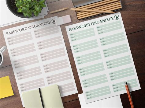 Password Tracker Printable And Fillable Password Keeper Password Organizer Password Log A4 A5