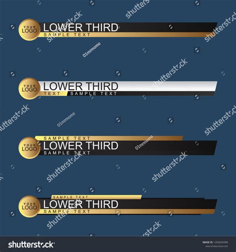 Lower Third Design Template Vector Illustration Stock Vector Royalty Free 1202834398
