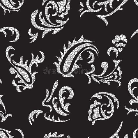 Abstract Seamless Pattern With Curves Stock Vector Illustration Of Effortless Gothic
