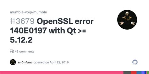 Openssl Error 140e0197 With Qt 5122 · Issue 3679 · Mumble Voipmumble · Github