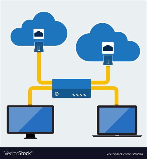 Big Data Cloud Computing Concept Royalty Free Vector Image