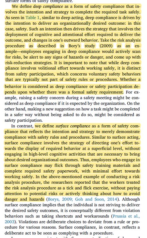 Surface Vs Deep Compliance Of Safety Processes