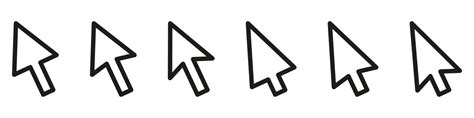 Computer Mouse Click Pointer Cursor Arrow Flat Vector Image