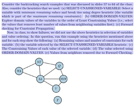 Solved Consider The Backtracking Search Examples That Was