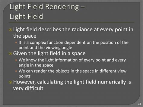 PPT Image Based Modeling Rendering And Lighting PowerPoint Presentation ID