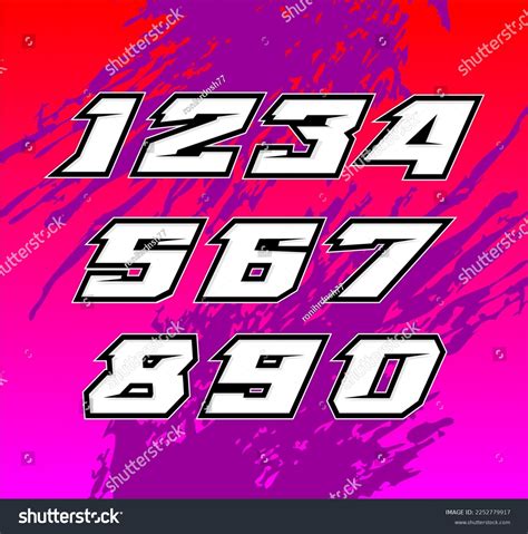 10 Motorsport Number Fonts Images Race Car Number Fonts Matte Black W