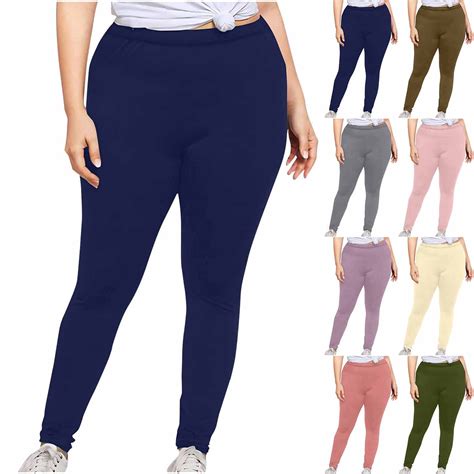 Htigea Clearance Plus Size Leggings For Women With Pockets Stretchy X