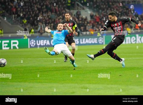 Ac Milans Ismael Bennacer Scores His Sides Opening Goal During The