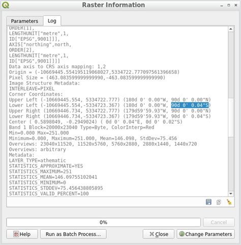 Orthographic Projection Of Mars Mola In Qgis Visually Correct Results Wrong Coordinates