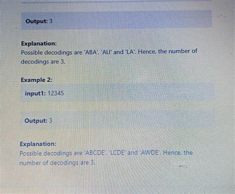 Solved Number Of Decodings Consider The Following Encoding
