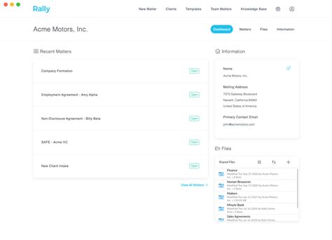 Rally Document Automation And Client Intake For Lawyers