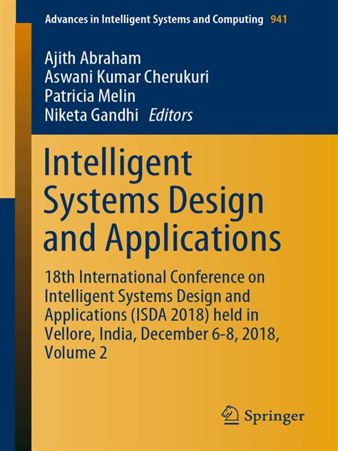Intelligent Systems Design And Applicati Pdf Computing Science