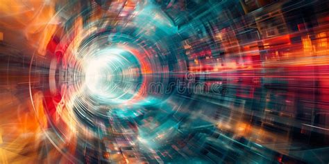 abstract data tunnel in motion stock illustration illustration of