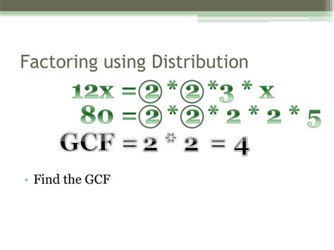 Ppt Factoring Using The Distributive Property Powerpoint Presentation Id 2870953