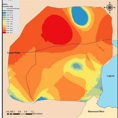 B Spatial Variation Map Of Nitrate Download Scientific Diagram