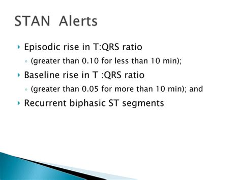 St Segment Analysis Stan For Intrapartum Electronic Fetal Monitoring