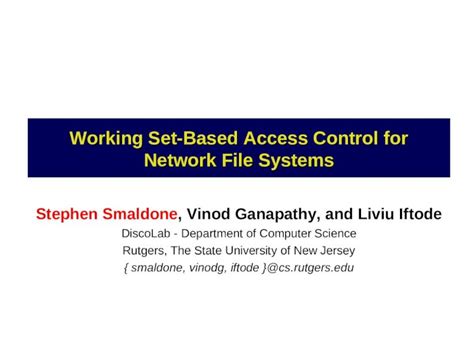 PPT Working Set Based Access Control For Network File Systems DOKUMEN TIPS