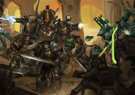 Deathwatch Vs Necrons Art By Daniel Purnama 40k Gallery