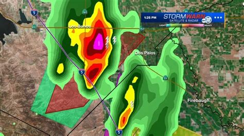 Tornado Warning Expires As Severe Thunderstorm Moves Through Merced