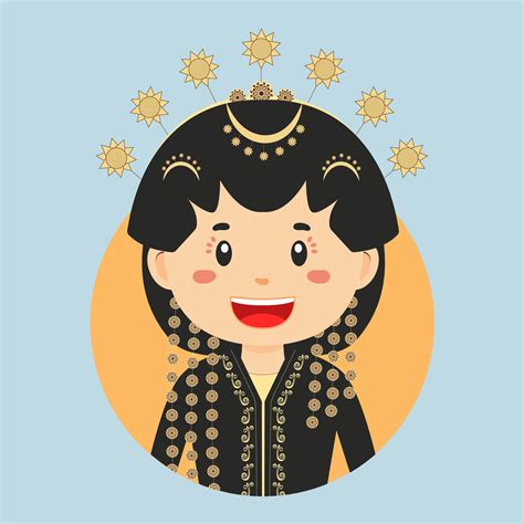 Avatar Of A Central Java Indonesian Character 21770069 Vector Art At