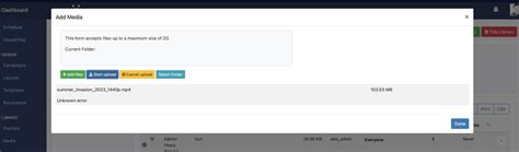 Can Not Upload Media Cms Installation Xibo Community