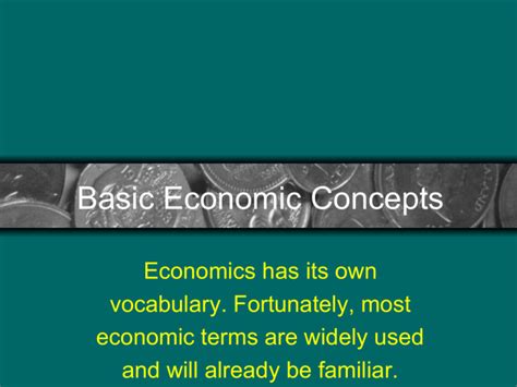 Basic Economic Concepts