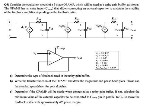 Q3 Consider The Equivalent Model Of A 3 Stage OPAMP Chegg