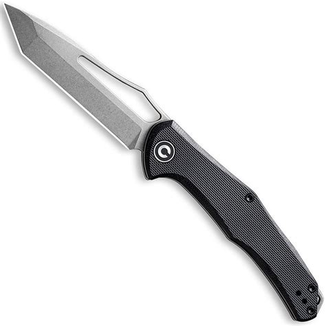 Civivi Fracture Knife C2008e Gray Stonewash Tanto Black G10 Slip
