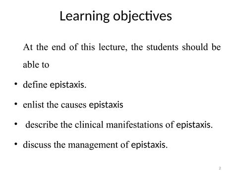 Epistaxis Nose Bleeding Ppt
