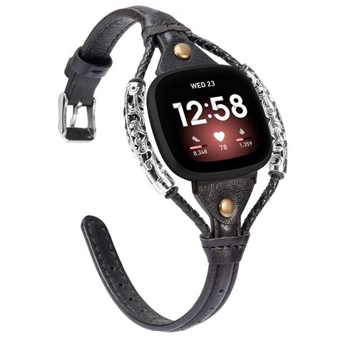 Vervangingsband Voor Sense 2 En Versa 3 Echt Leren Bandje Voor Fitbit