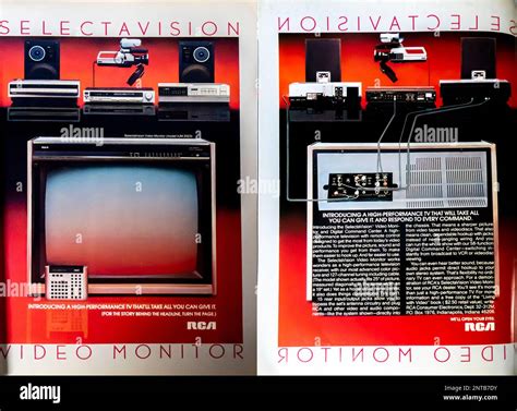 Rca Tv Selectavision Monitor Advert In A Natgeo Magazine November 1983