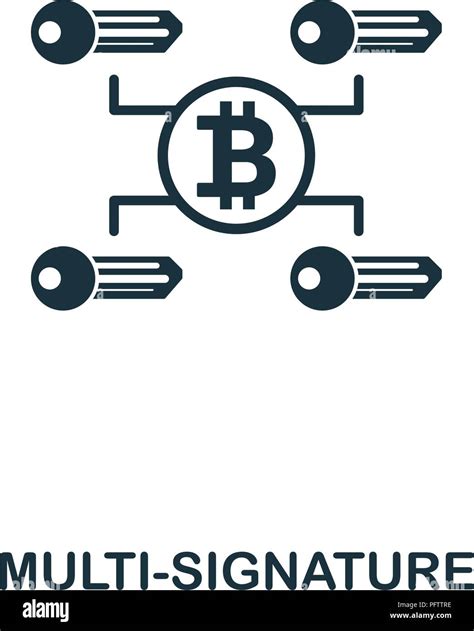 Multi Signature Icon Monochrome Style Design From Crypto Currency Collection Ui Pixel Perfect