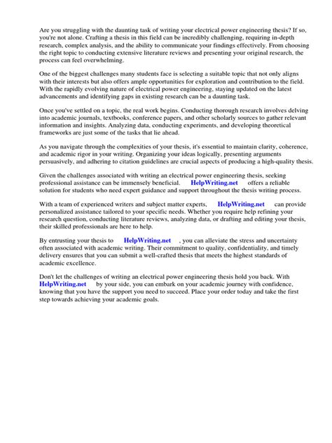 Electrical Power Engineering Thesis Topics Pdf