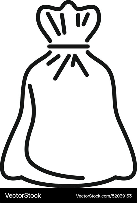 Line Icon Style Of A Full Sack Royalty Free Vector Image