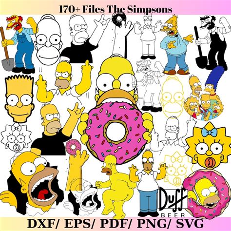 170 Simpsons Svg Bundle Designs Divertidos E Coloridos Conjunto