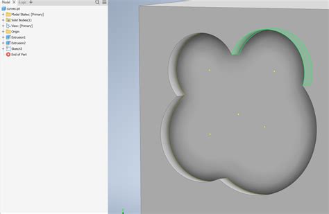투영된 곡선이 Inventor 2024와 2024년 년 0월 1일월 부품 스케치에서 반전됩니다일