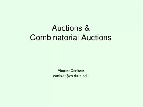 Ppt Auctions And Combinatorial Auctions Powerpoint Presentation Id9608398