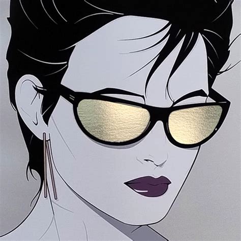 1980s Original Gorgeous Patrick Nagel Silver Foiled Sunglasses Art