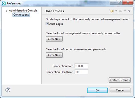 Setting Management Server Properties Verastream Host Integrator